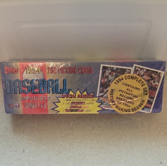 Topps | Games | Topps 994 Baseball Card Set With Special Inserts | Poshmark